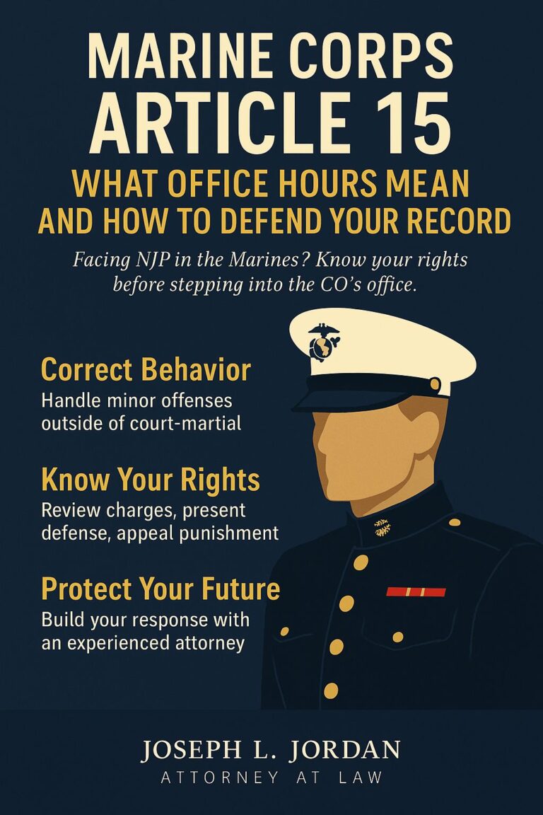 NJP - Marines | Hire Joseph L. Jordan Attorney at Law
