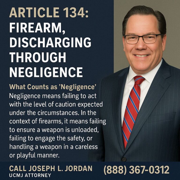 Article 134 Firearm Discharging through Negligence | Joseph L. Jordan