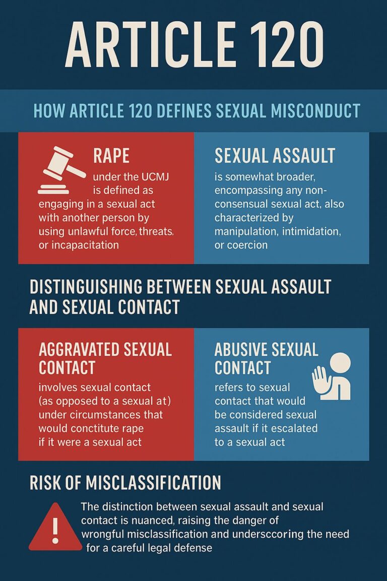 UCMJ Article 120 | Rape, Sexual Contact | Hire Military Defense Attorney